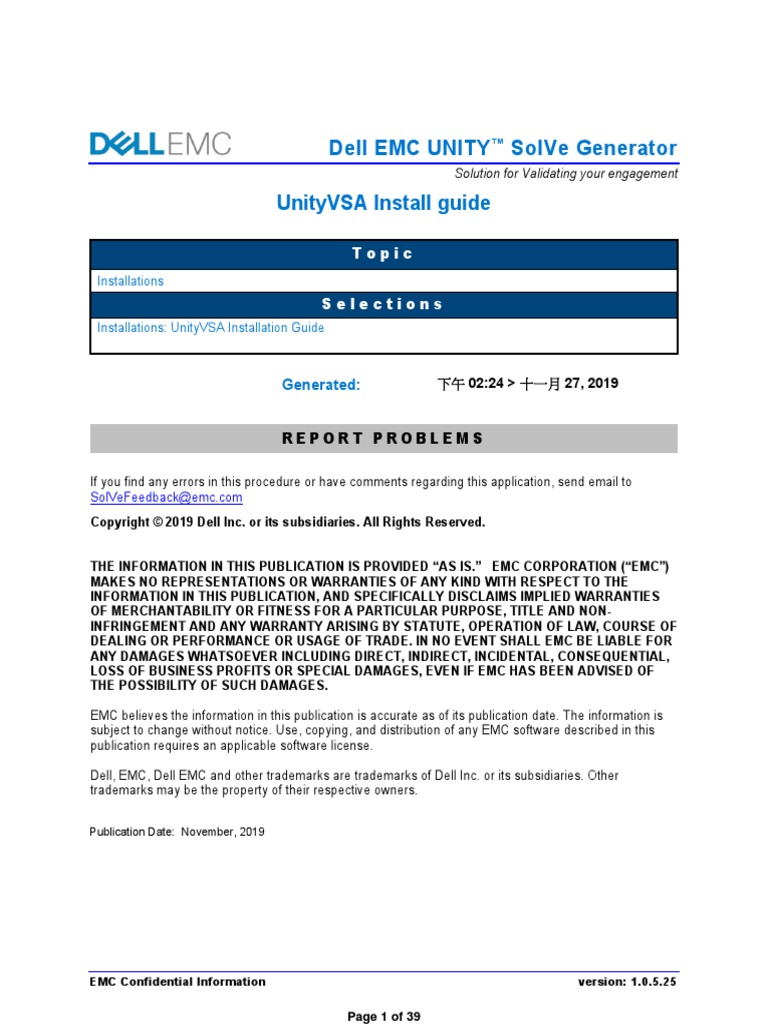 Dell EMC Unity - Installations-Installations - UnityVSA Installation ...