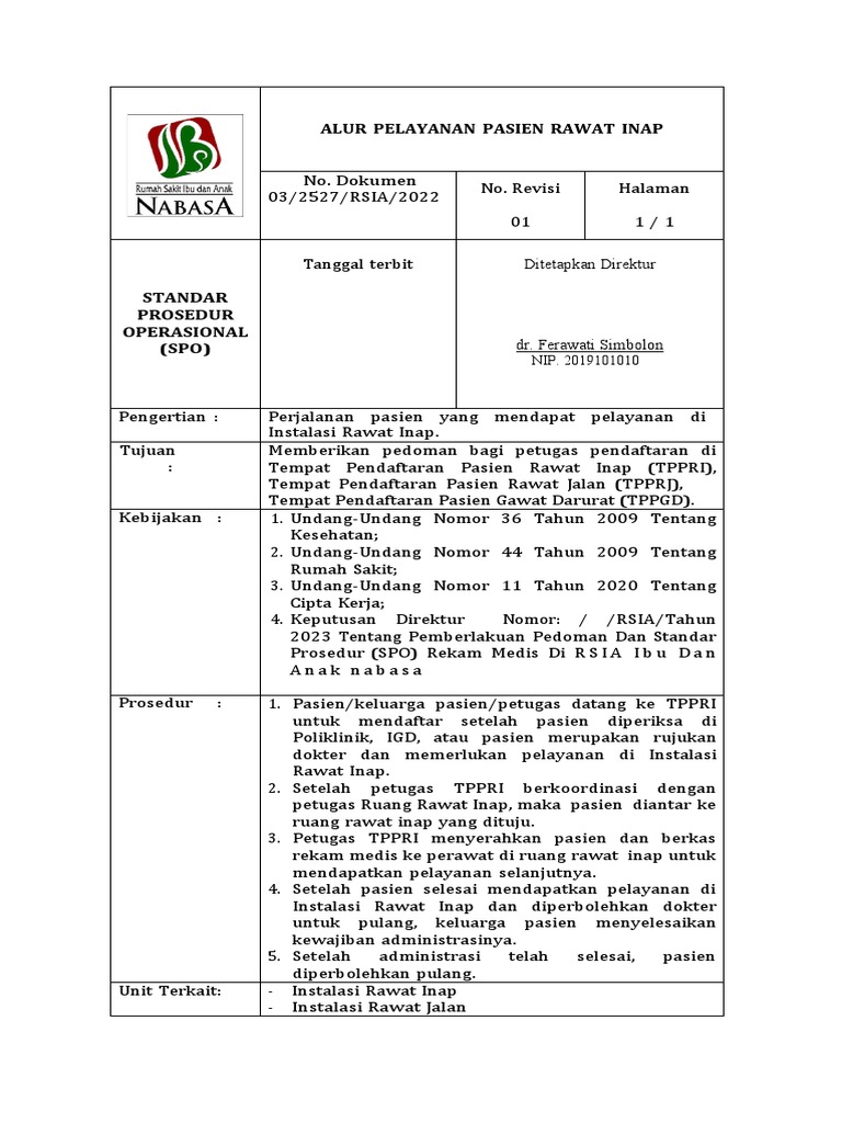 Alur Pelayanan Pasien Ranap Dan Rajal | PDF