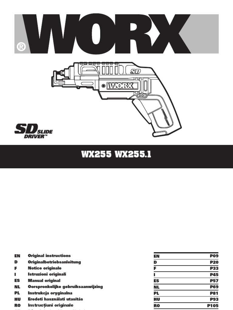 Manual de Usuario Worx - Wx255 Wx255.1 | PDF | Technology & Engineering