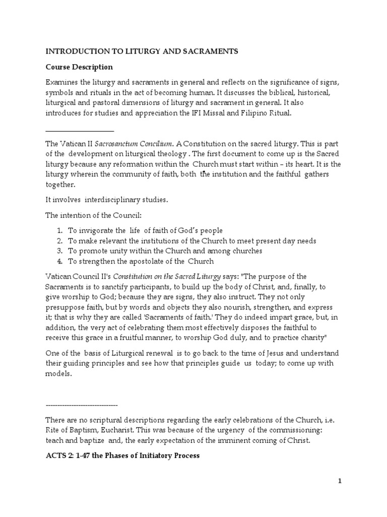 Intro Liturgy | PDF | Social Science | Philosophy