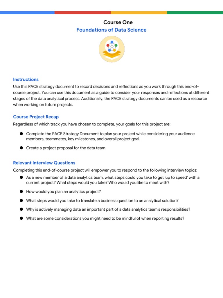 PACE Strategy for Data Science Projects | PDF | Data | Information Science