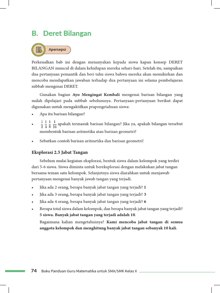 Deret Bilangan Aritmatika Dan Geometri | PDF