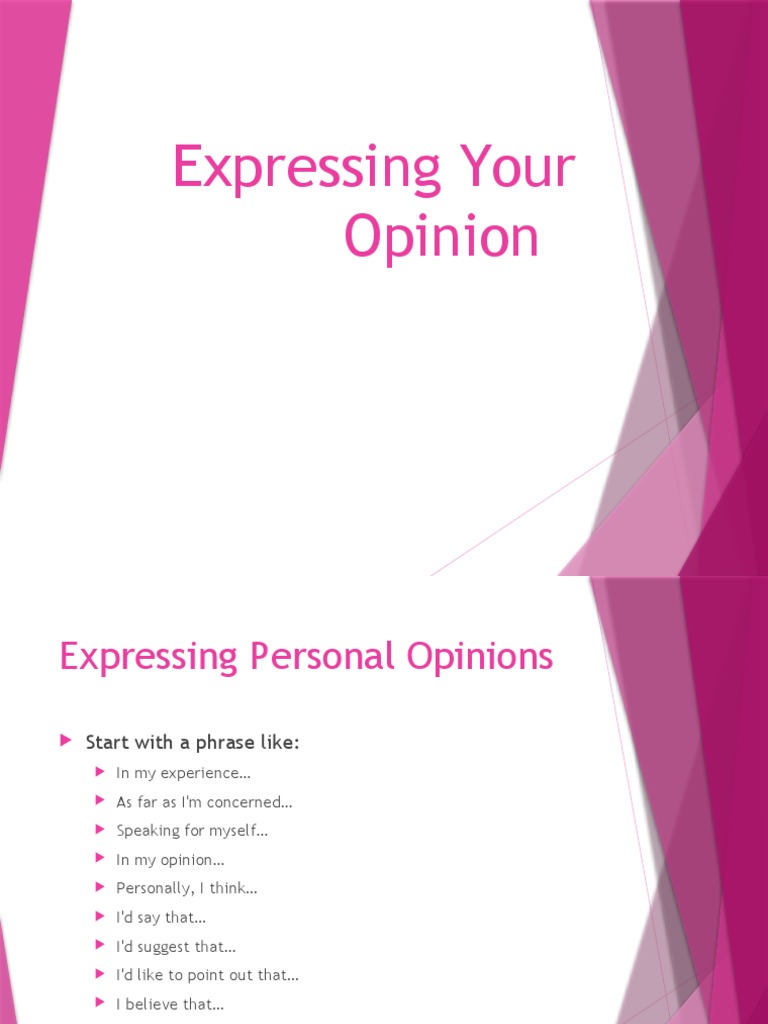 How to Express Opinions Effectively | PDF