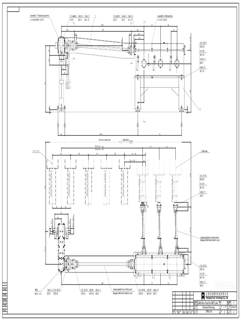 General Drawing 01 (PM1116) - LOR Drive Unit For MF2 Lehr | PDF