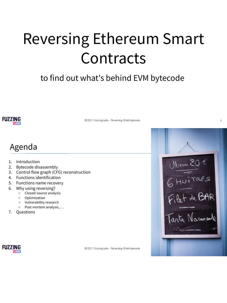 Reversing Ethereum Smart Contract | PDF