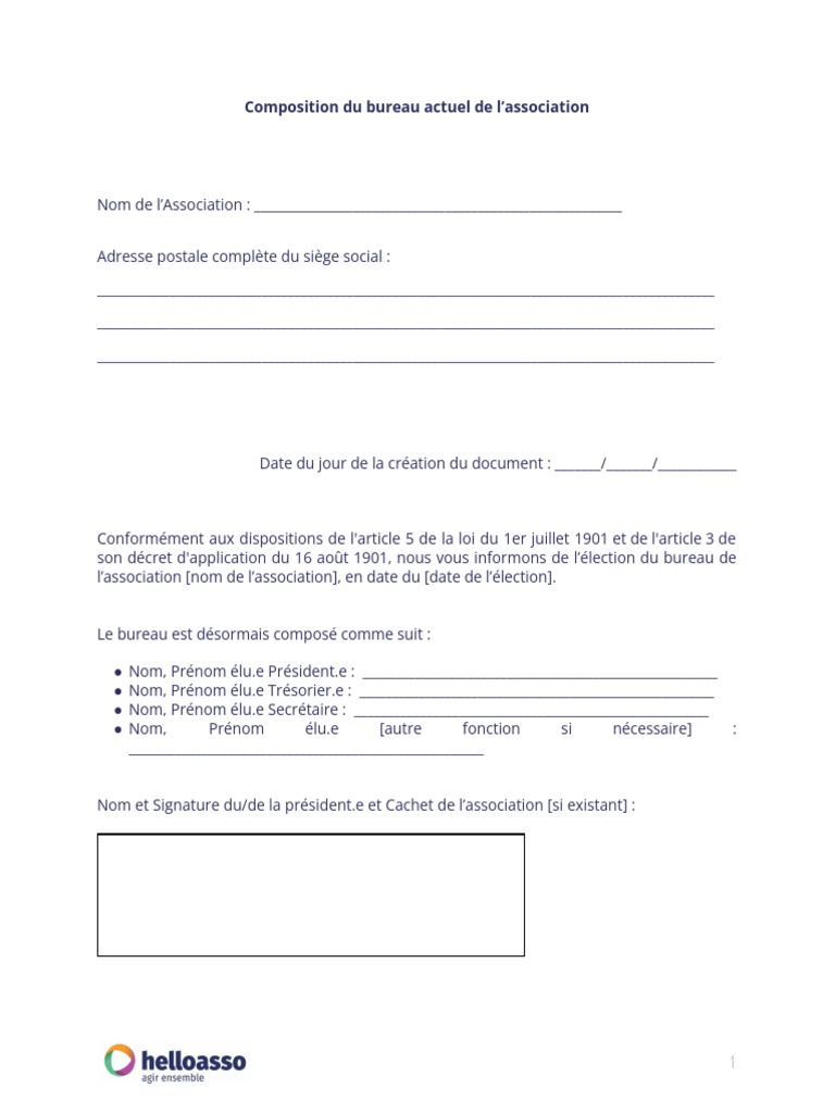 Template Liste Membres Bureau | PDF