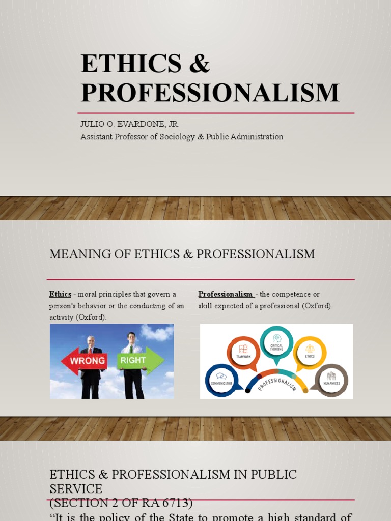 Ethics and Professionalism in Public Service | PDF | Loyalty | Government