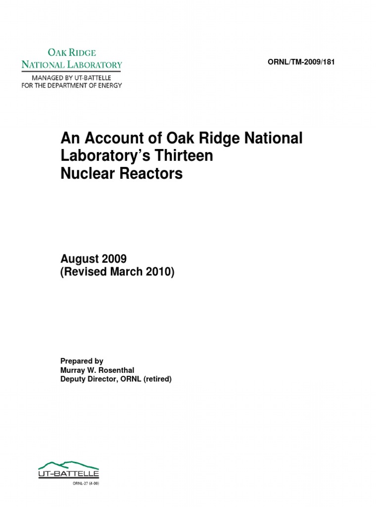 Oak Ridge Reactors | PDF | Nuclear Reactor | Nuclear Fuel