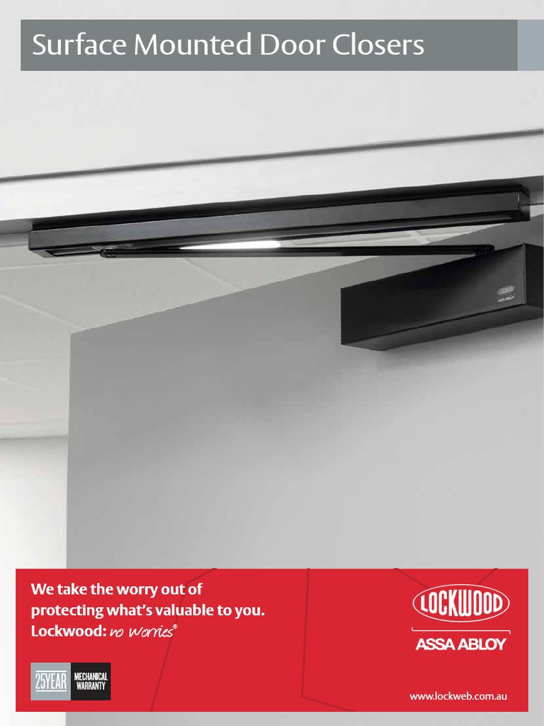 Assa Abloy Surface Mounted Door Closers Catalogue | PDF