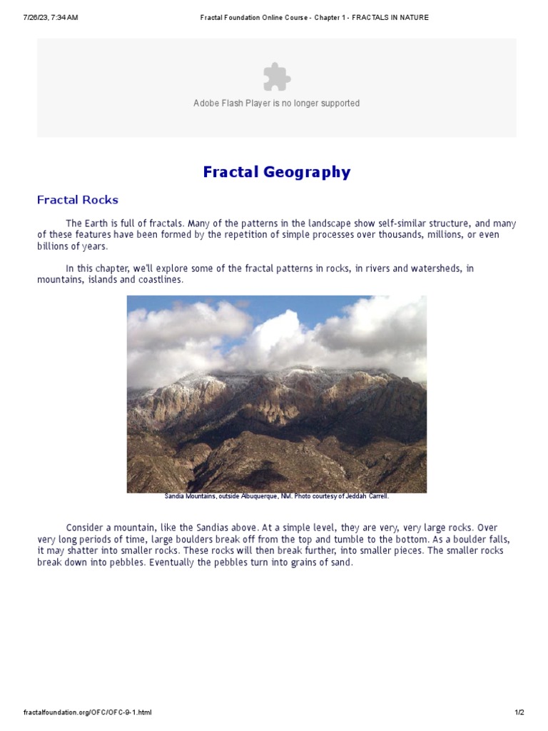 Fractal Foundation Online Course - Chapter 1 - FRACTALS in NATURE | PDF | Social Science