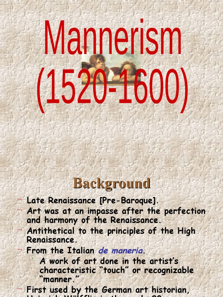 Mannerism | PDF