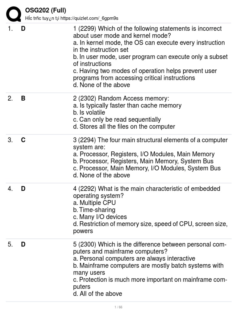 OSG202 (Full) | PDF | Operating System | Kernel (Operating System)