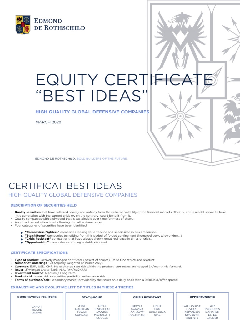 2020.03_Best Ideas Equity Certificate | PDF | Apple Inc. | Securities ...