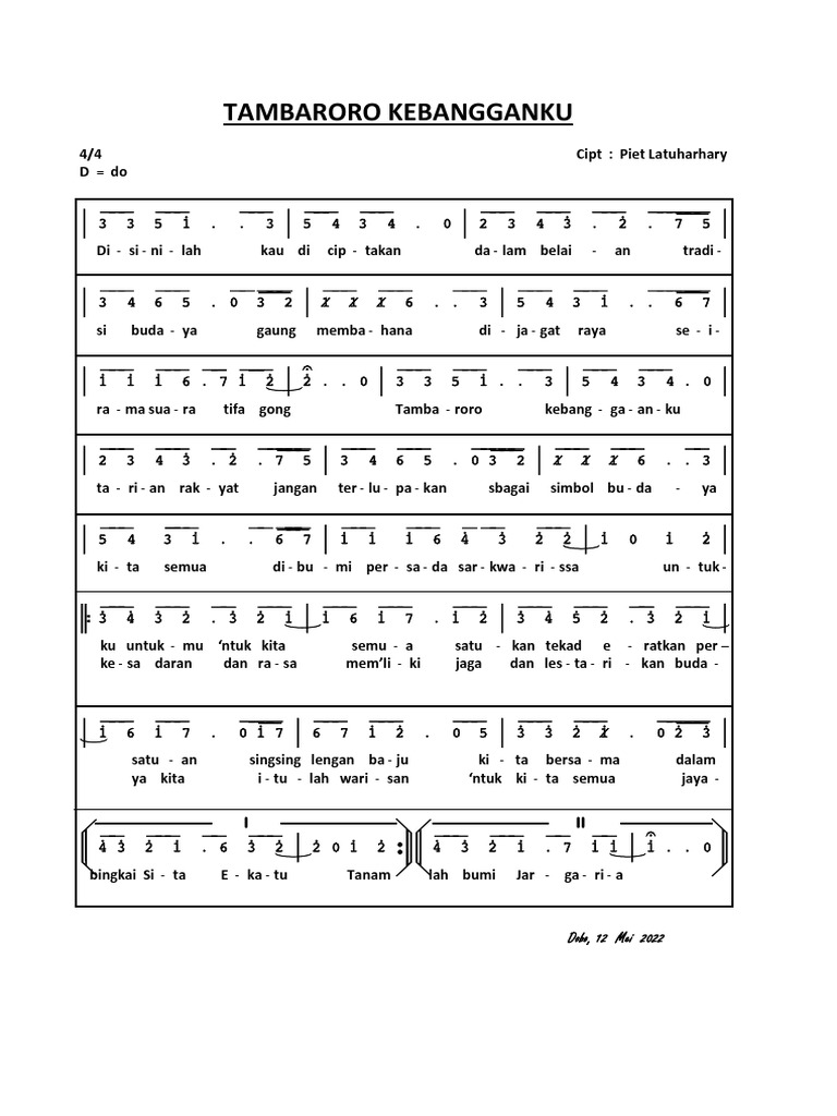 Tambaroro Kebanggaanku | PDF