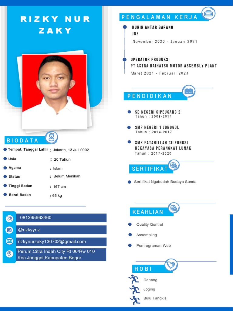 CV Rizky Nur Zaky | PDF