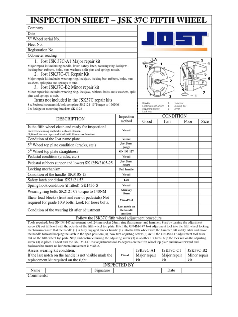 INSPECTIONSHEET JSK37CNew | PDF | Nut (Hardware) | Manufactured Goods