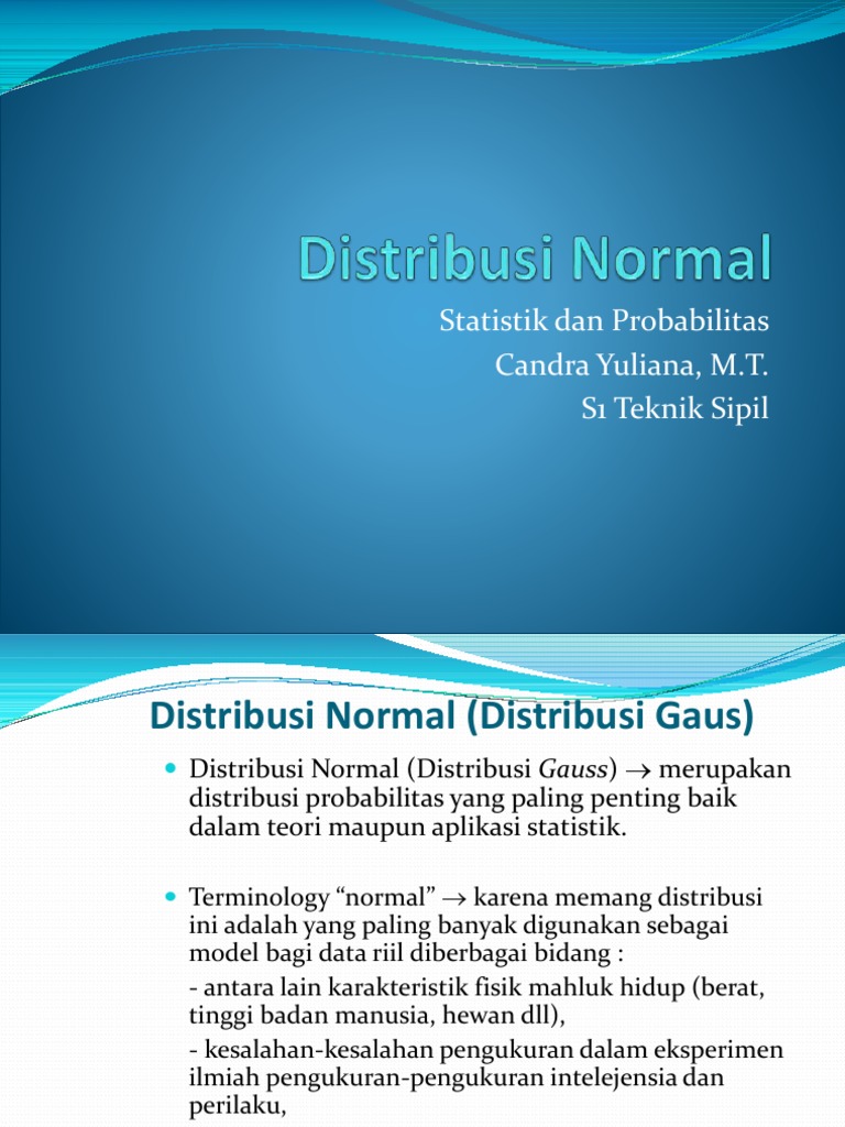 Distribusi Normal Etc | PDF | Metode & Bahan Ajar