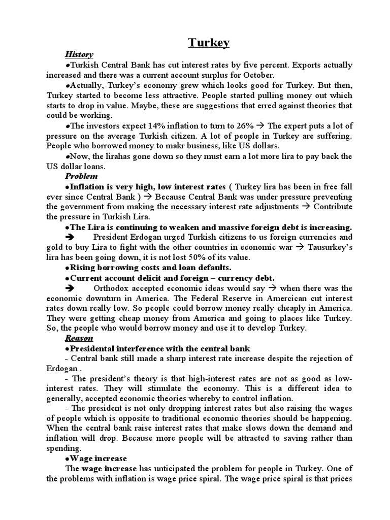 Turkey | PDF | Interest | Interest Rates