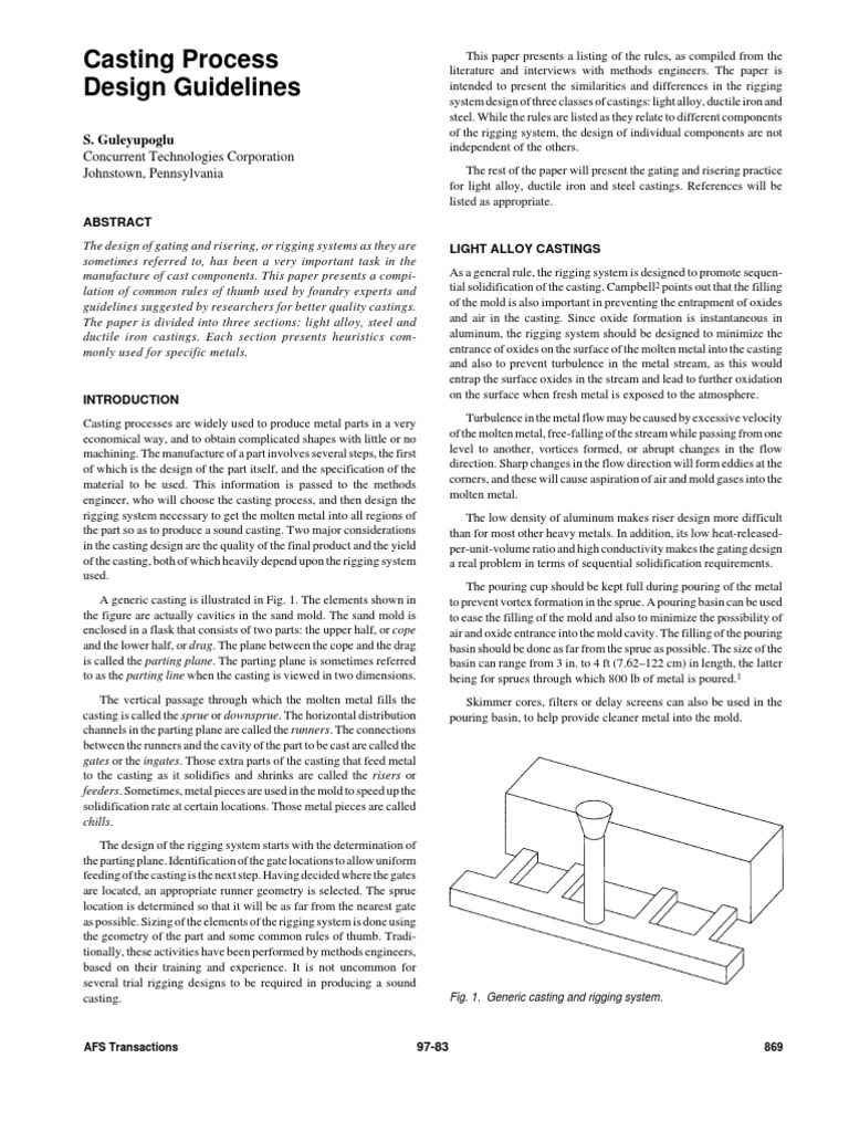 Casting Design and Rigging Guidelines | PDF | Science & Mathematics