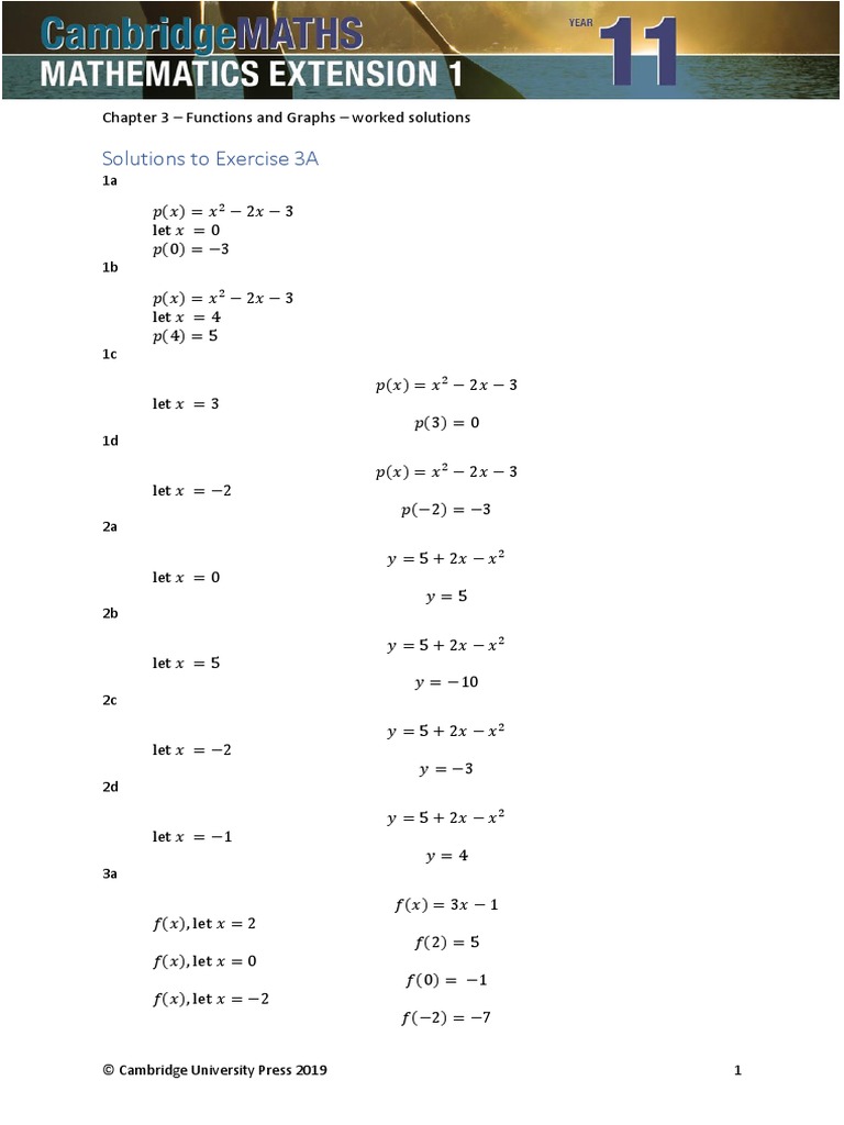 Chapter 3 Worked Solutions | PDF