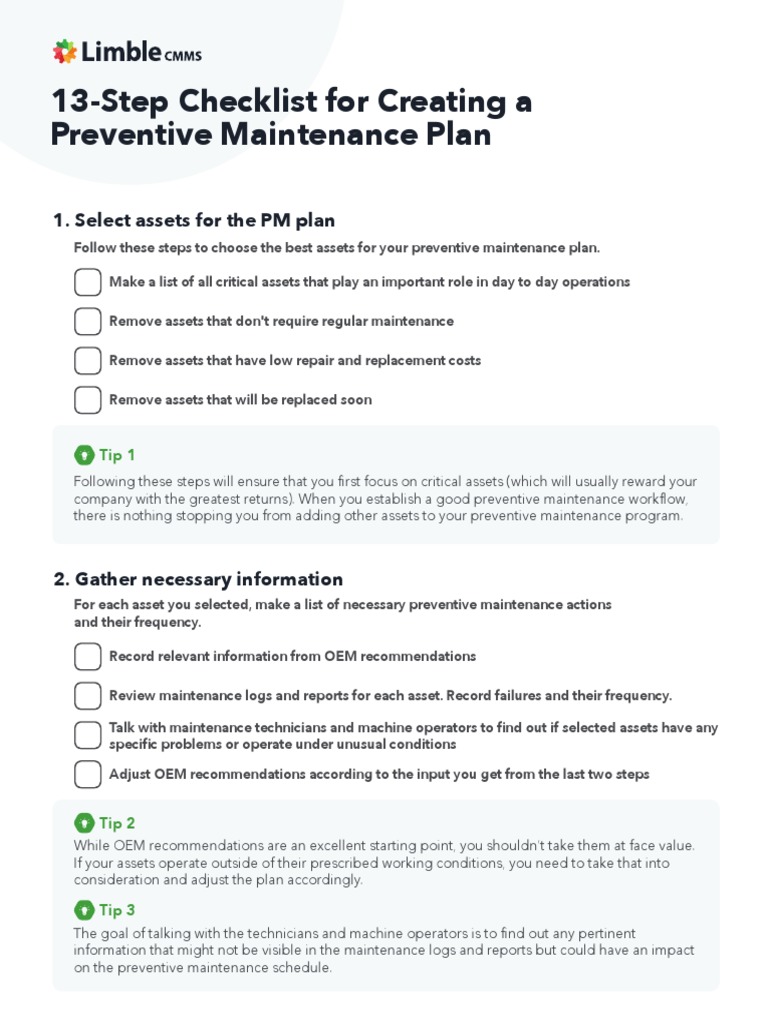 Preventive Maintenance Checklist - Limble CMMS | PDF | Business