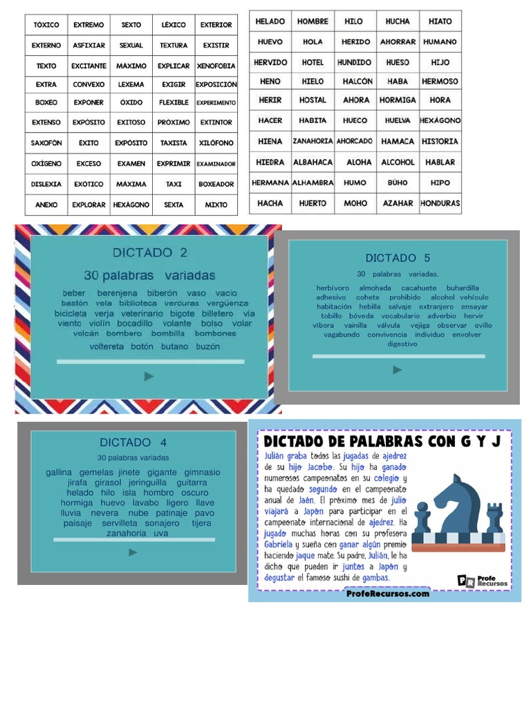 Palabras para Dictado | PDF