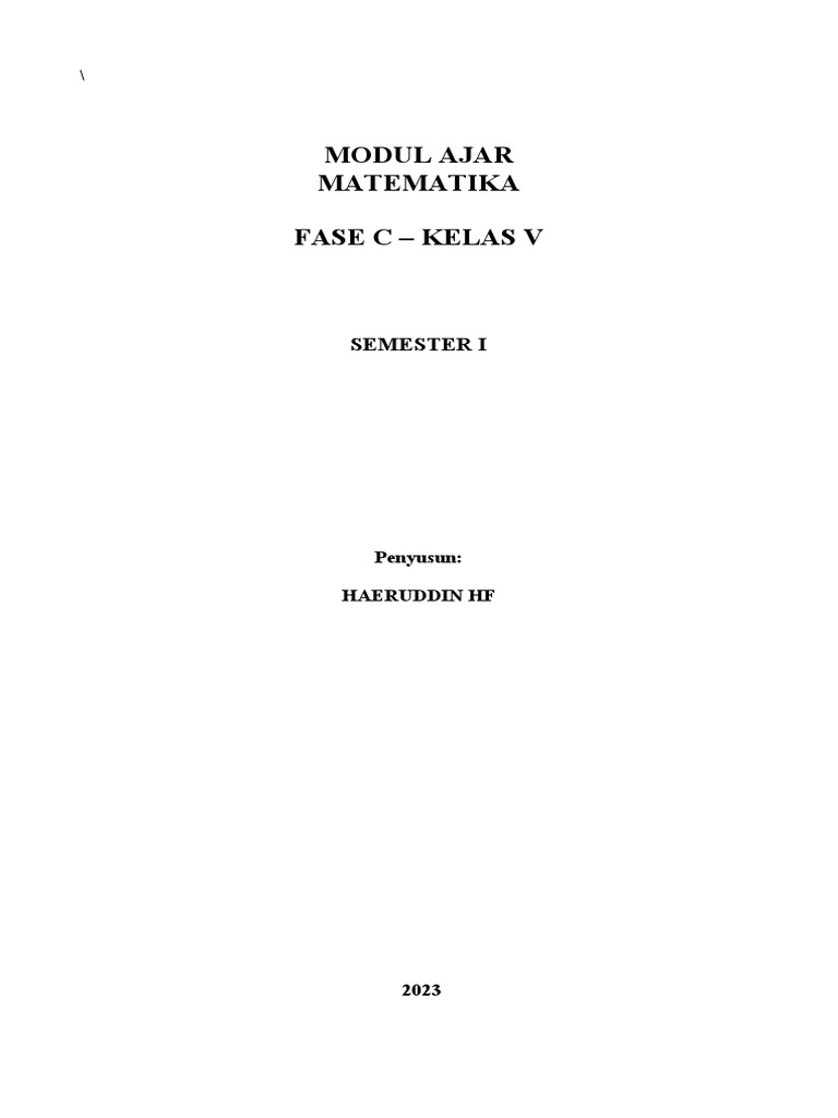 Ma - MTK Fase C Kelas 5 Ok - Erlg | PDF | Kesehatan Holistik