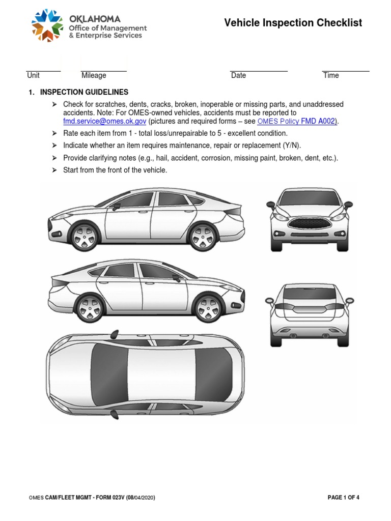 Inspection Checklist Automotive | PDF