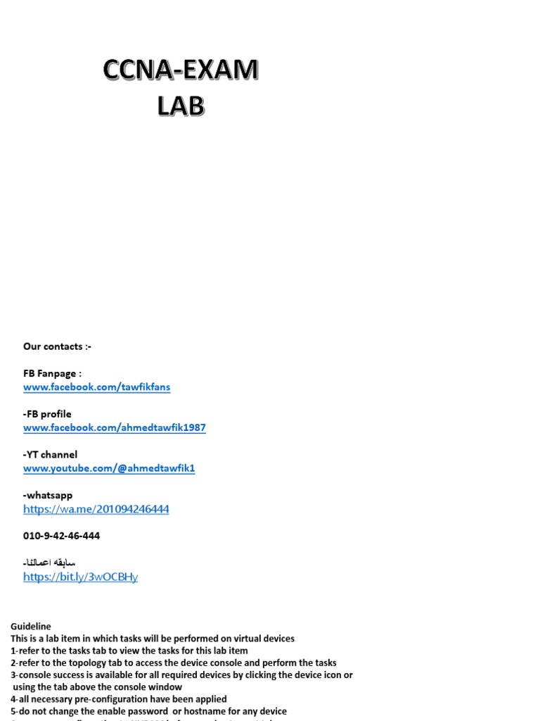 CCNA 200 301 exam lab | PDF