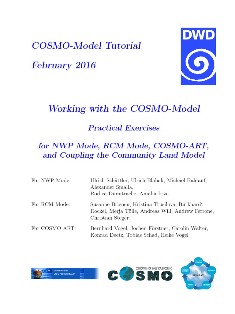 2016 Cosmo Tutorial | PDF | Library (Computing) | Numerical Weather ... 2016 Cosmo Tutorial | PDF | Library (Computing) | Numerical Weather ...