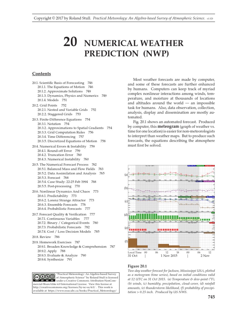 Numerical Weather Prediction (NWP) : Meteogram | PDF