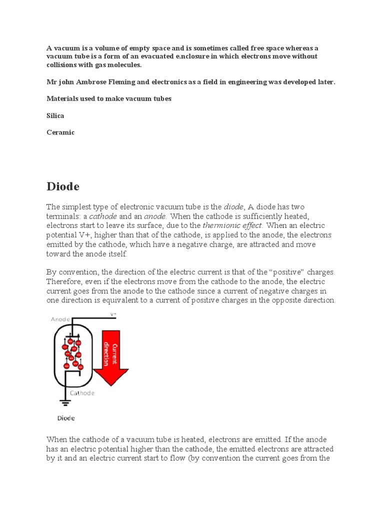Electronic Circuits Assignment Pdf Vacuum Tube Cathode