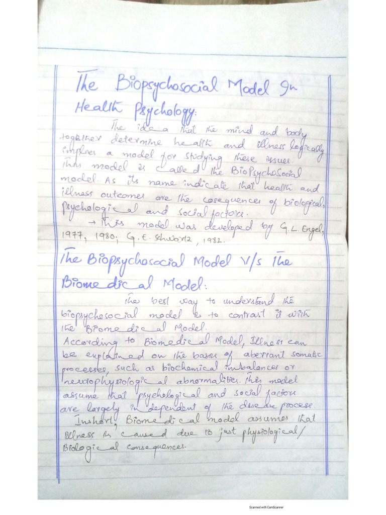 Biopsychosocial Model | PDF
