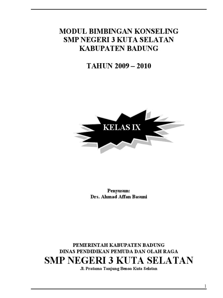 2 Modul BK Kelas Ix Affan | PDF
