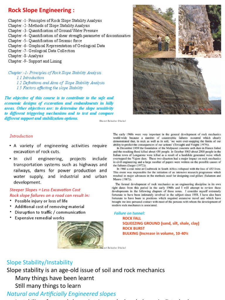 BBD Chapter 1 Principle-For-Rock-Slope. | PDF
