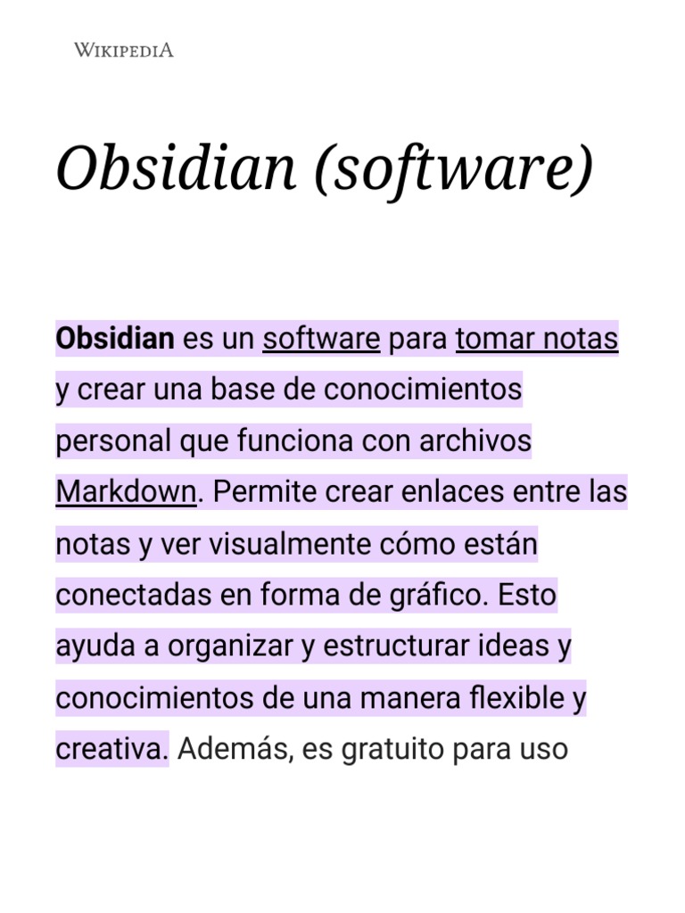 Obsidian (Software) | PDF