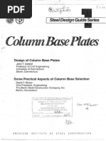 AISC Design Guide 01 - Base Plate and Anchor Rod Design | PDF