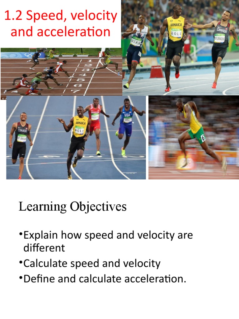 1.2 Lesson Speed Velocity and Acceleration | PDF
