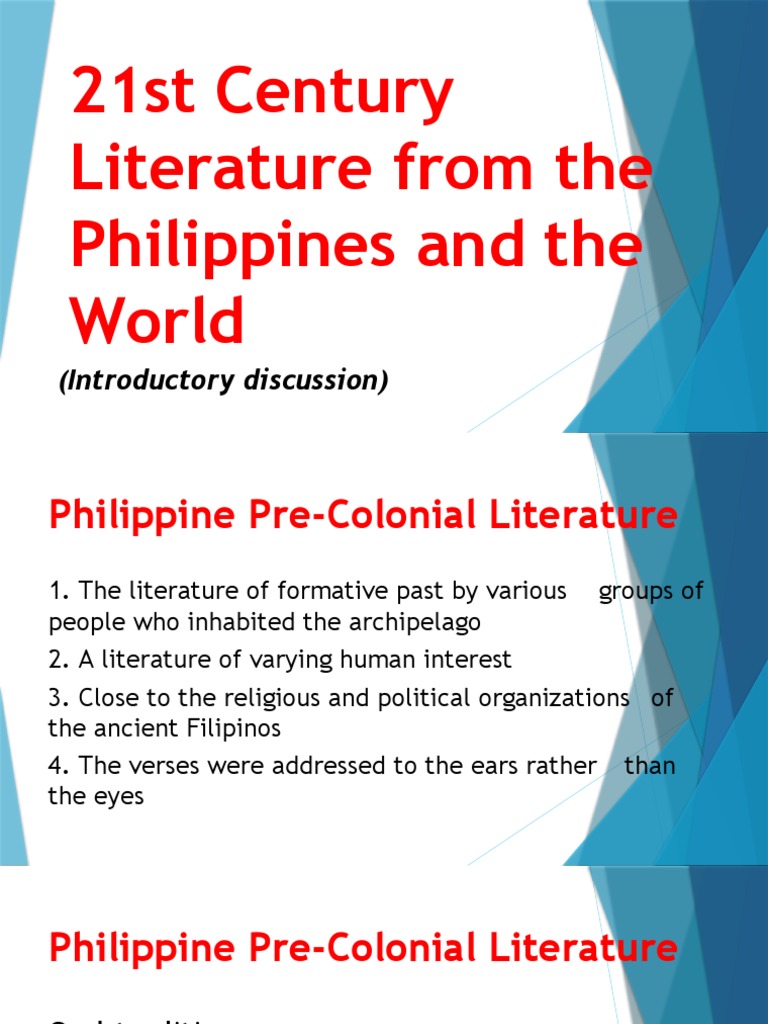 21st Century Literature From The Philippines and The World ...