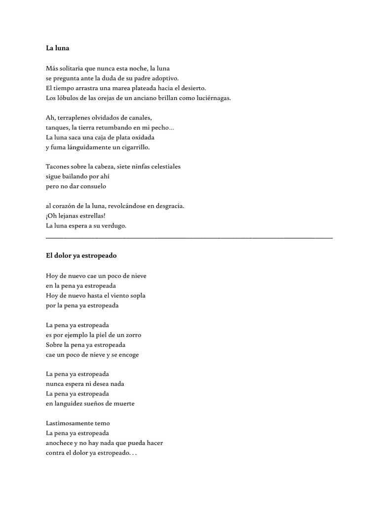 Poemas de CHUUYA NAKAHARA | PDF