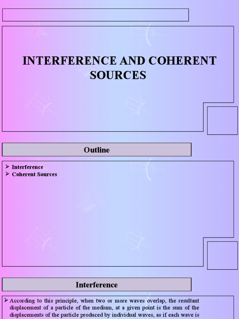 Inteference and Coherent Sources | PDF