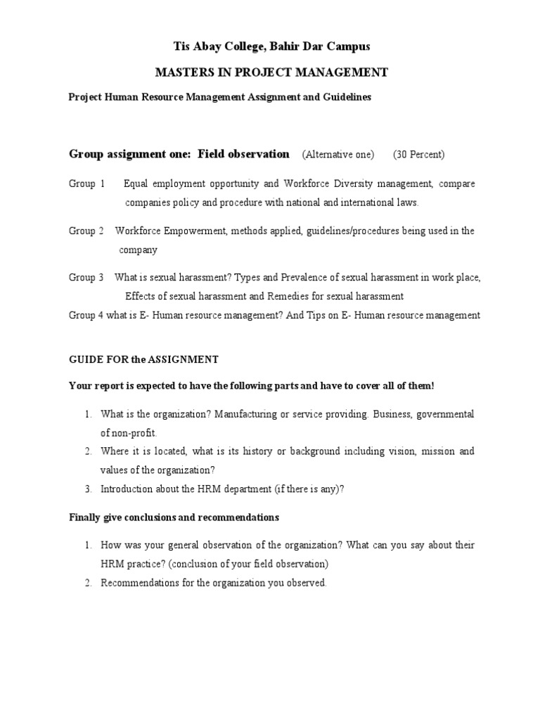 PHRM Assignement & Guidelines | PDF