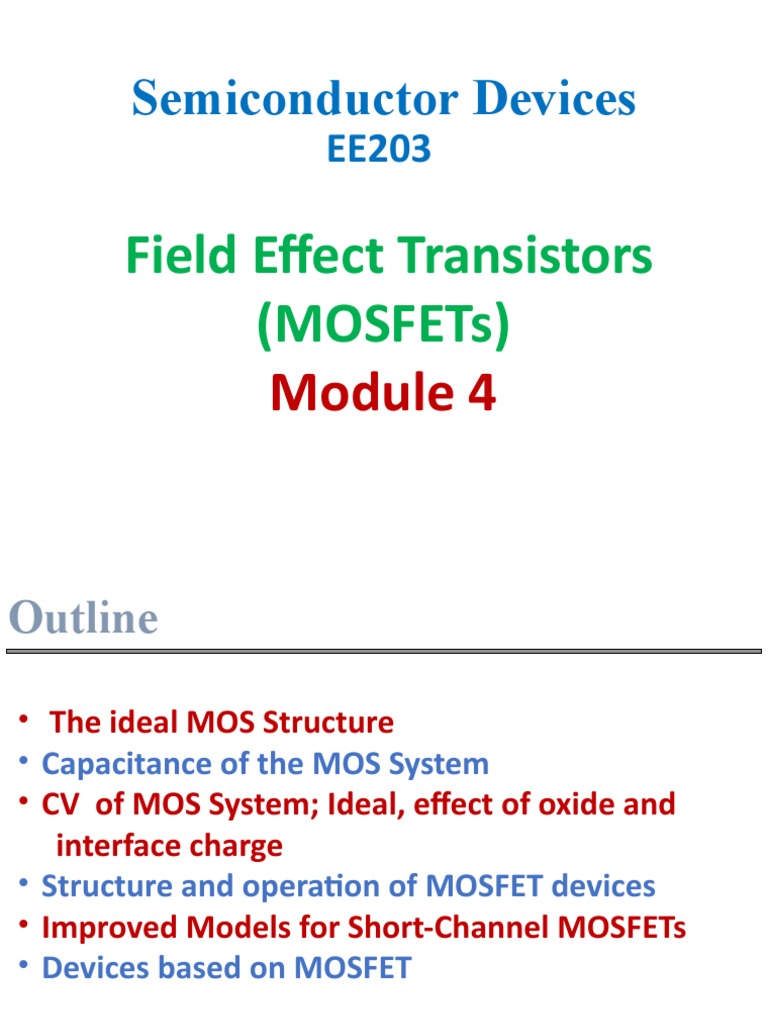 Module 4 Mosfet | PDF