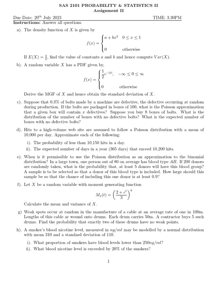 SAS 2101 Assignment II | PDF
