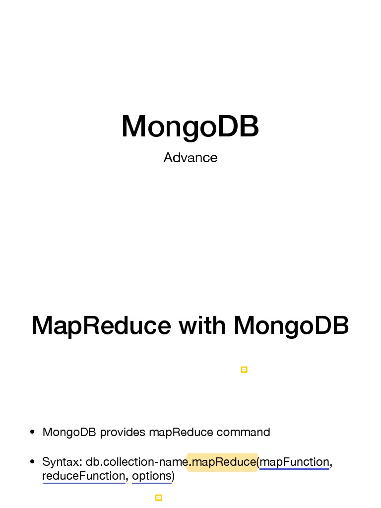 Lecture 31 | PDF | Map Reduce | Mongo Db