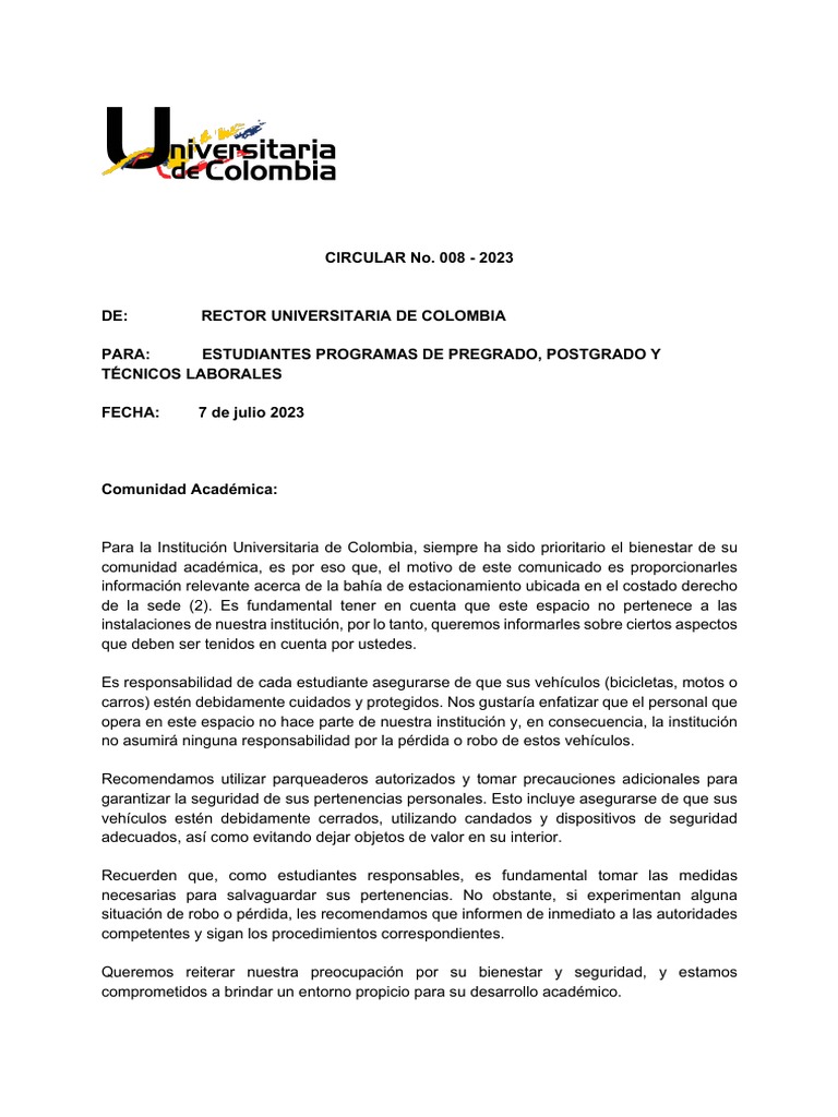 CIRCULAR No. 008 (7-Jul - 2023) (Final) | PDF CIRCULAR No. 008 (7-Jul - 2023) (Final) | PDF
