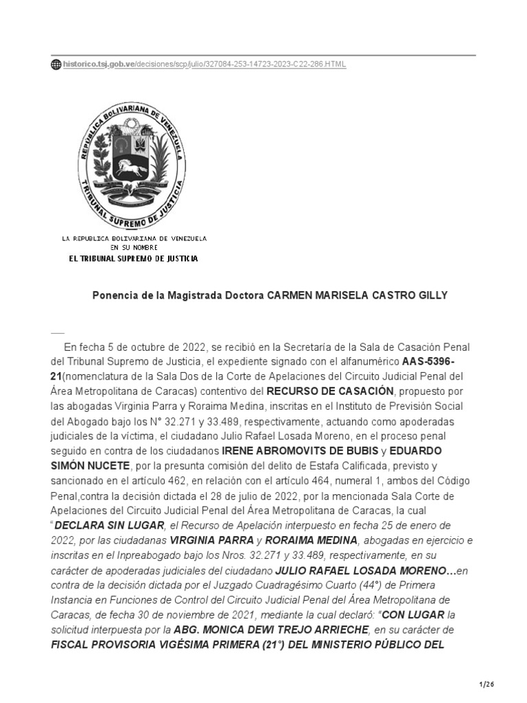 Historico TSJ Gob Ve | PDF | Ciencias sociales | Derecho