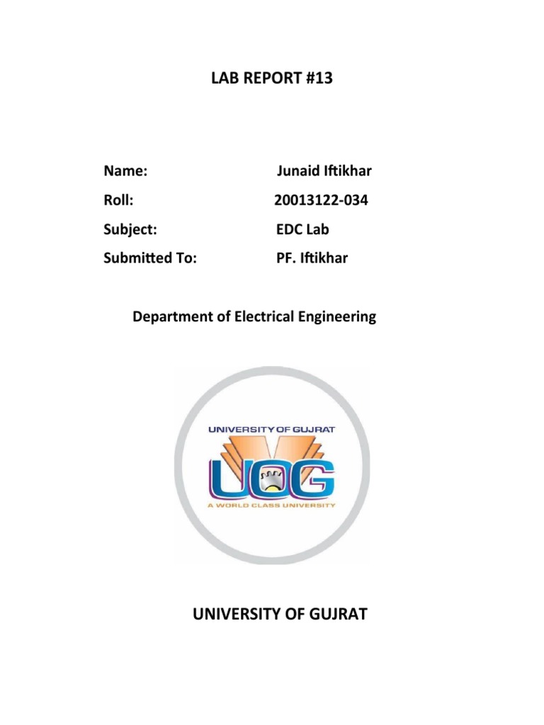 Common Emitter Amplifier Lab Report | PDF