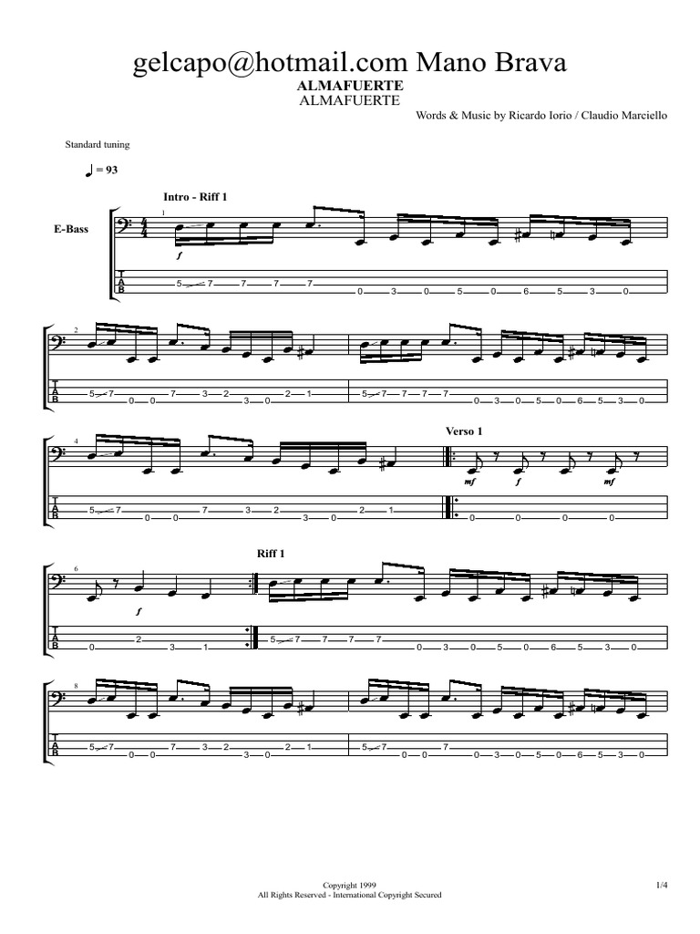 Almafuerte - Mano Brava | PDF