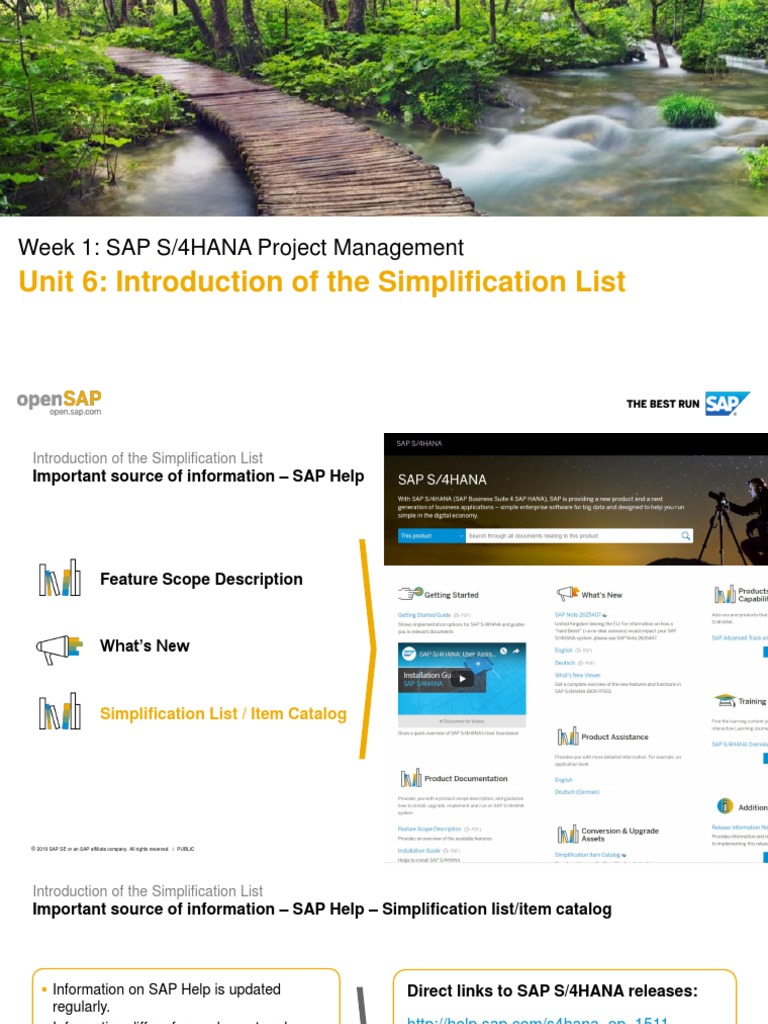 openSAP s4h15 Week 1 Unit 6 SL Presentation | PDF | Information Technology | Computing